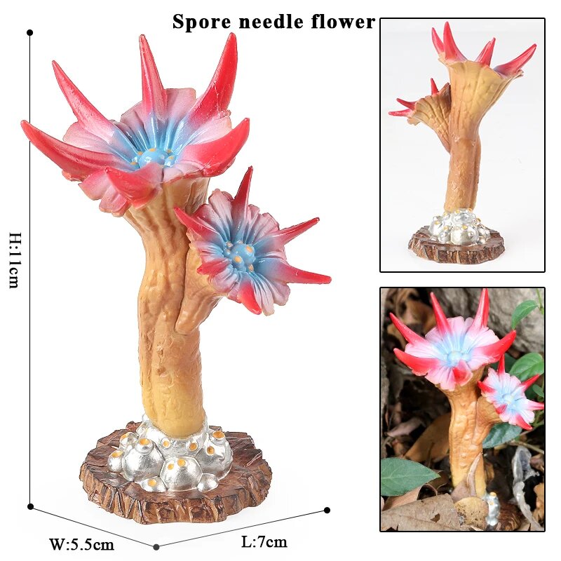 Oenux Forest Chomper Mushroom Farm Scene Series Animals Model Cactus Trees Action Figures Home Decoration Miniature Cute Kid Toy