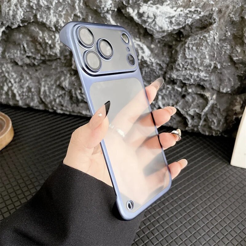 Чехол для iPhone 17 Pro Navy Blue, полупрозрачный