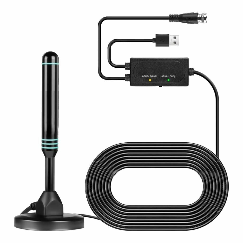 Цифровая комнатная ТВ антенна, короткий