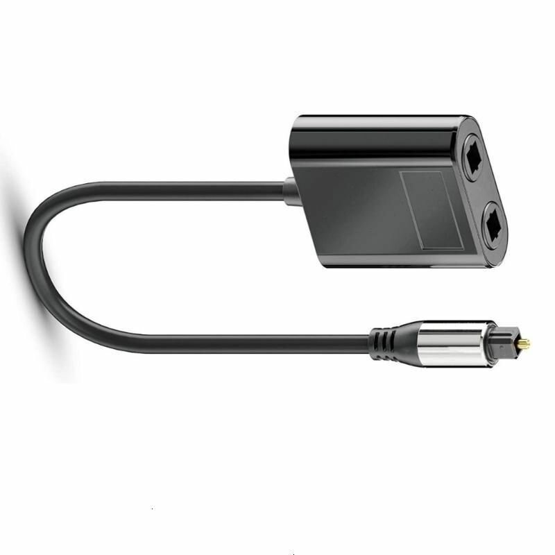 1 в 2 выхода аудиовыхода и входного оптоволоконного кабеля разветвитель усилителя мощности аудио оптоволоконный кабель-серебристая модель