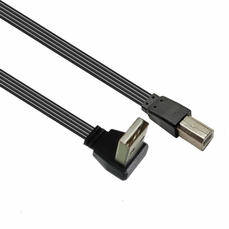 Кабель для передачи данных принтера USB-USB B flat-0,3 м-AMDO-BMST