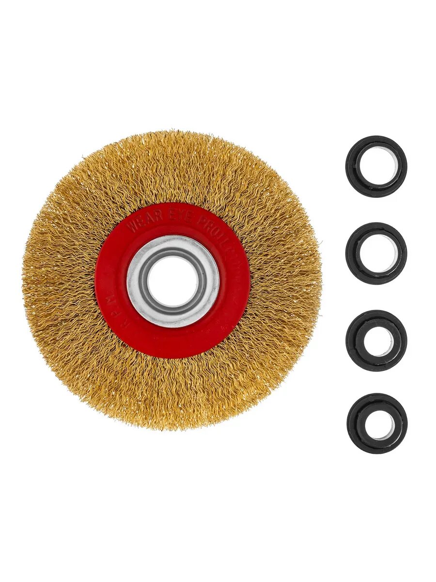 Латунная щетка для точила, 125 мм, плоская, MATRIX 74659