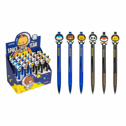 Карандаш вечный автоматический deVente "Space Team", 6 дизайнов, металлический наконечник, 24 штуки