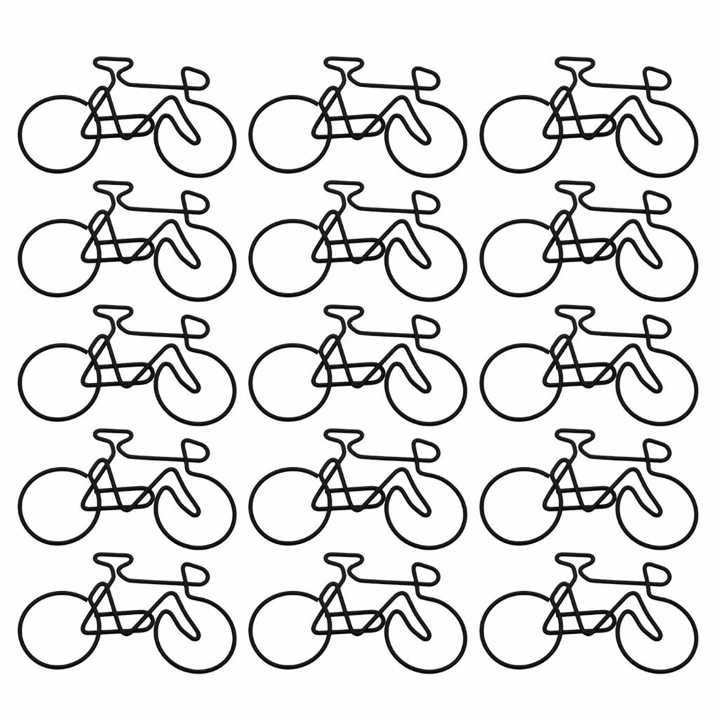 1 комплект из 15 велосипедных скрепок, металлические скрепки для бумаги-черный