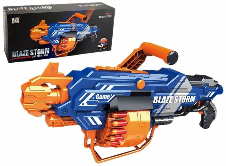Бластер (длина 59см) BLAZE STORM на батарейках с мягкими пул