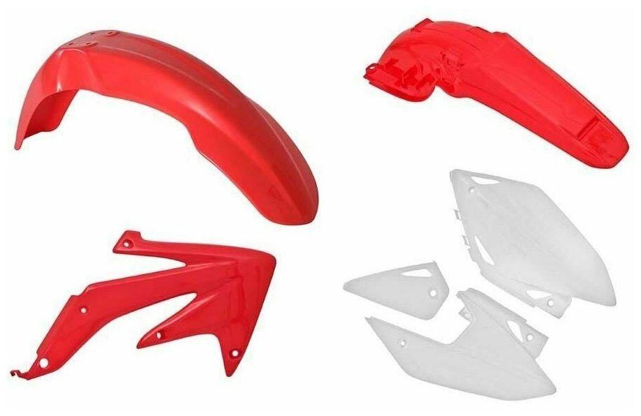 Комплект пластика RTech R-KITCRX-OEM-414 HONDA CRF450X 05-07 красно/белый для мотоцикла