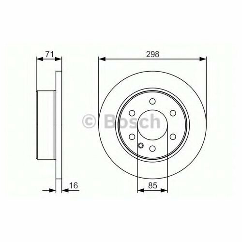 Тормозной диск задний Bosch 0986479S05 для Mercedes SPRINTER 906; VW CRAFTER 3035 2E, CRAFTER 3050 2E,