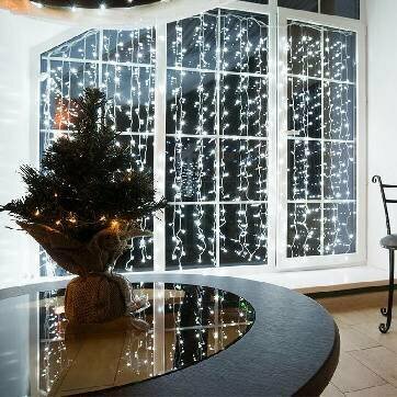 Гирлянда светодиодная Дождь 144LED 1,5x1,5 м, мерцание, белые 235-035 NEON-NIGHT 1029717