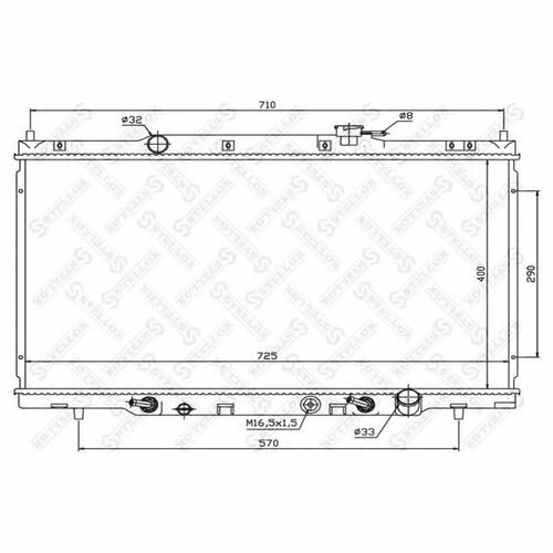 Основной радиатор (двигателя) Stellox 1026666SX для Honda CR-V II