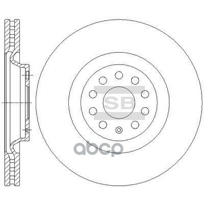 Диск тормозной передний VW TIGUAN II, PASSAT (3G) SD5701 Sangsin brake арт. SD5701
