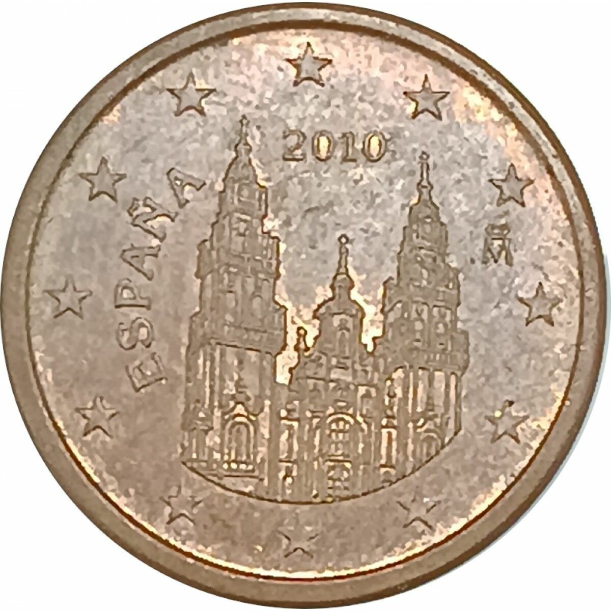 1 евроцент 2010 Испания из оборота
