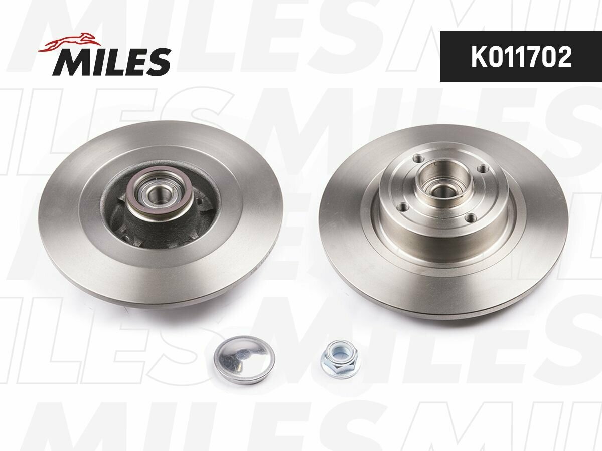 Диск тормозной RENAULT MEGANE II/SCENIC II 03- задний с подшипником Miles арт. k011702