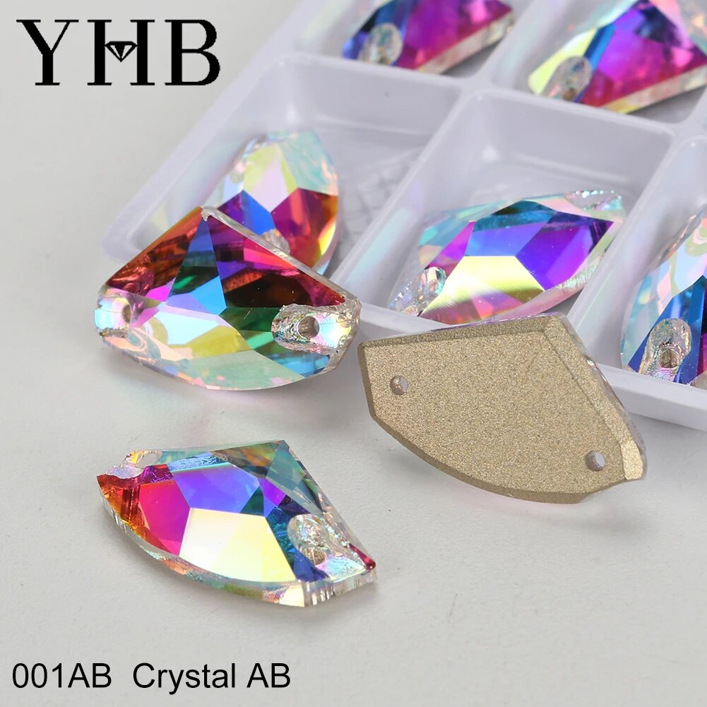 Стразы YHB Crystal AB 17-27 мм, 12 шт