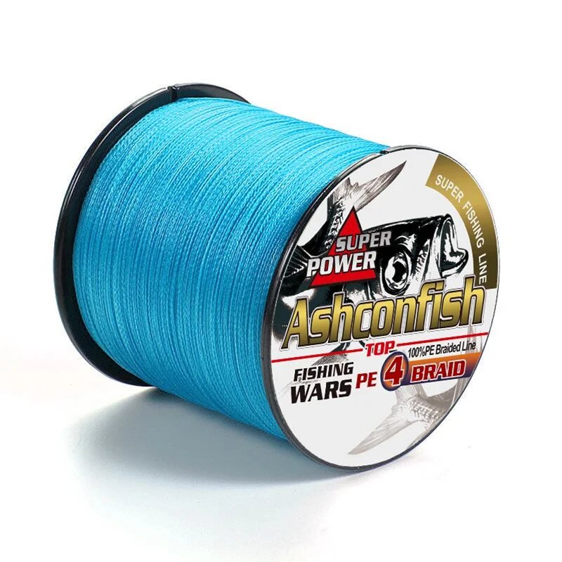 Плетенка Ashconfish 4-х нитей, бирюзовый, 500м, 0.16mm, 12lb