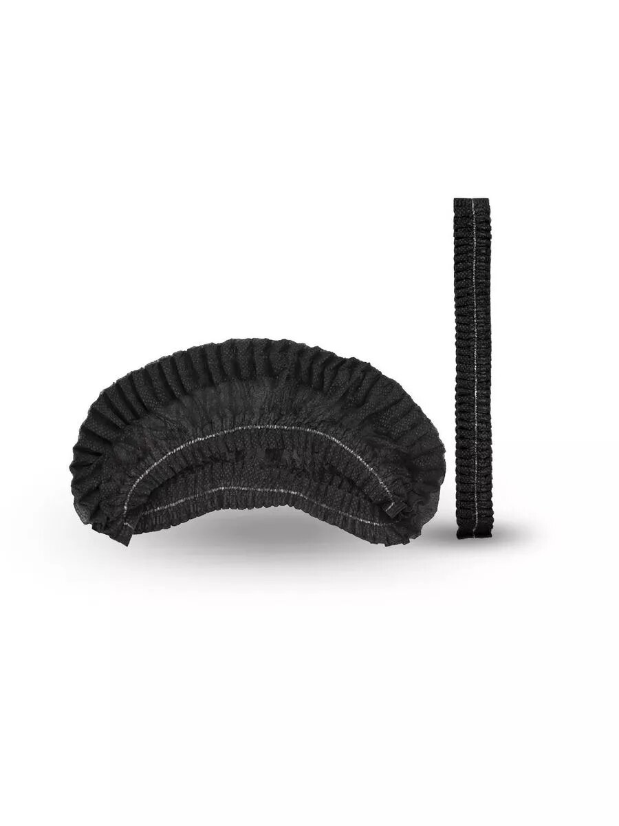 Шапочка Шарлотка одноразовая, черная, 100 шт.