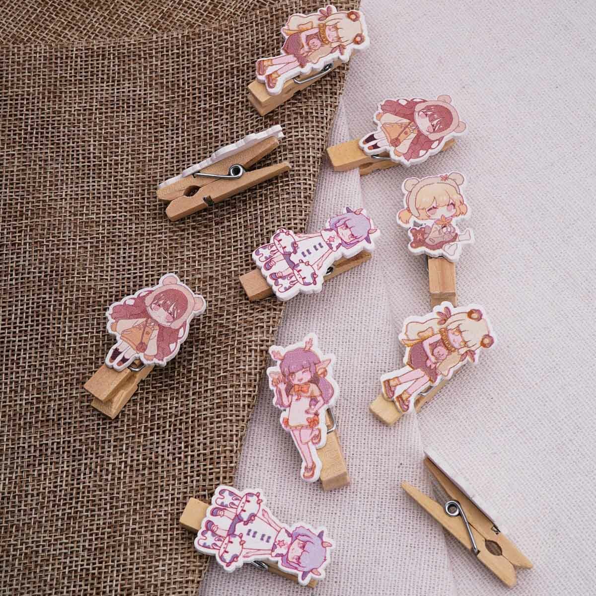 Прищепки декоративные Айрис 2AR23383, Девочки аниме, 3,5 см, 10 шт