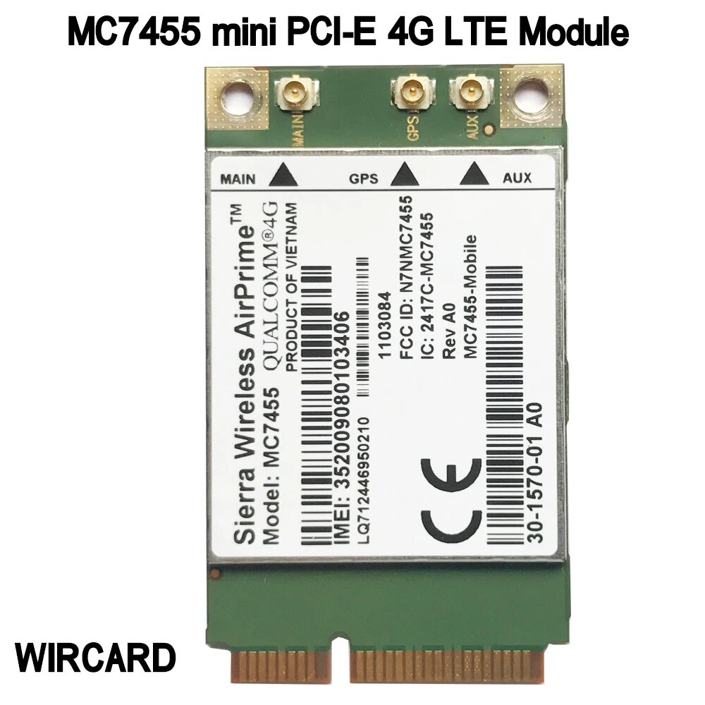 MC7455 LTE 4G карта mini PCI-E FDD-LTE TDD-LTE 4G модуль Cat6 для ноутбука
