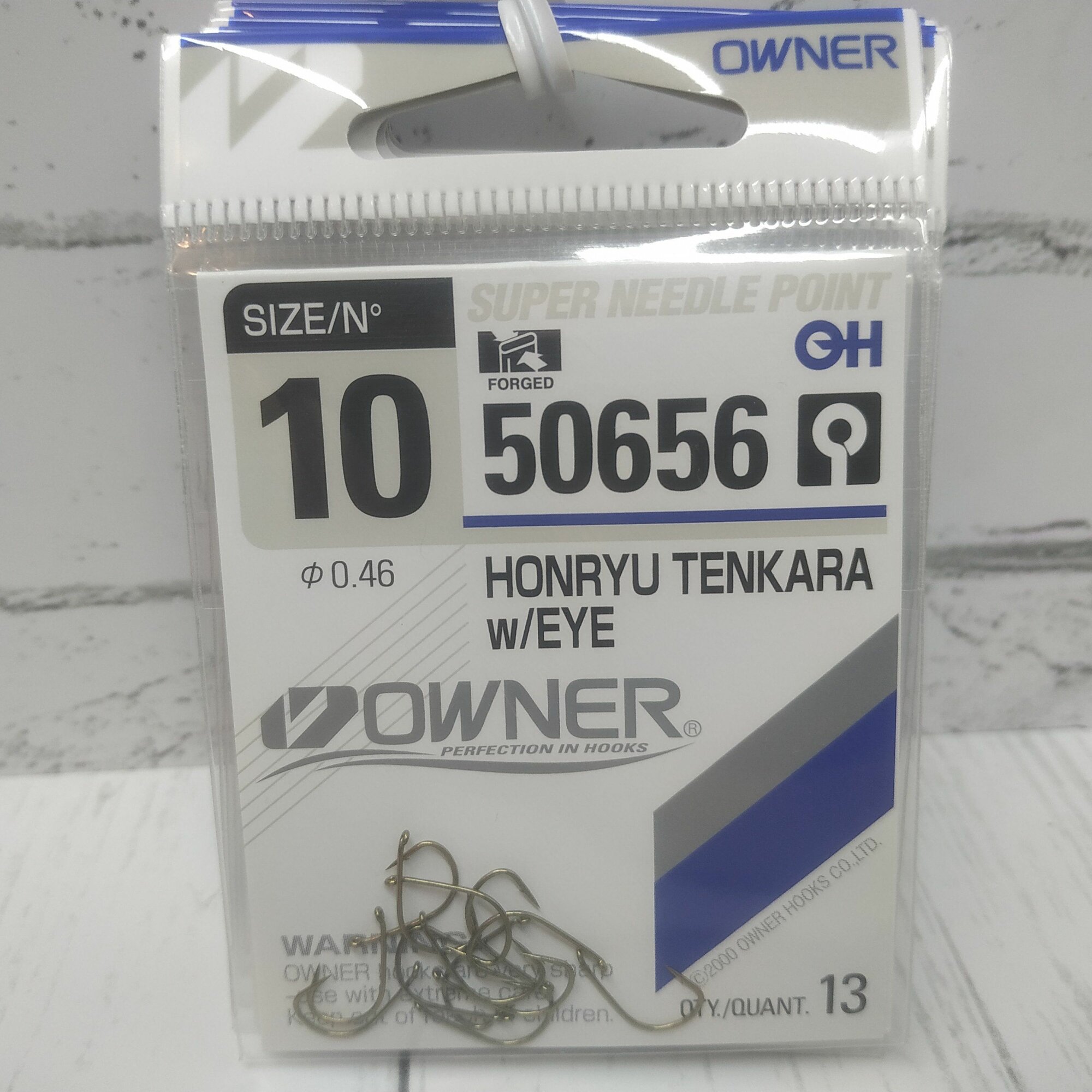 OWNER Крючок рыболовный HONRYU TENKАRА w/EYE 50656-BR "ORIGINАL" №10-5уп (65шт)
