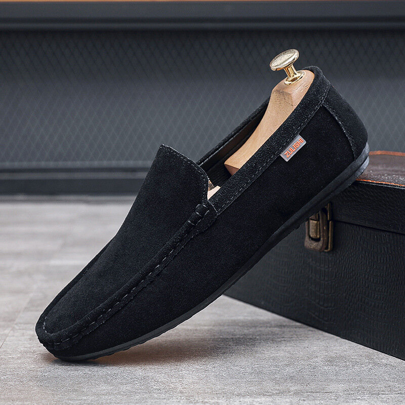 JYL Туфли Лофер мужские Лето Ходьба Легкость Кожа/A61 black