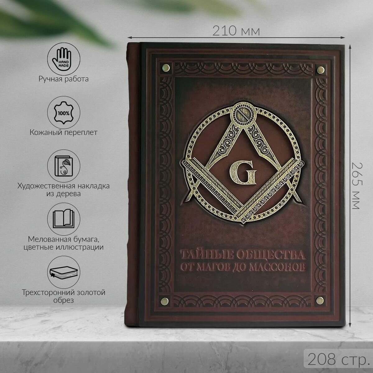 Тайные общества. От магов до масонов. Подарочная книга в кожаном переплете