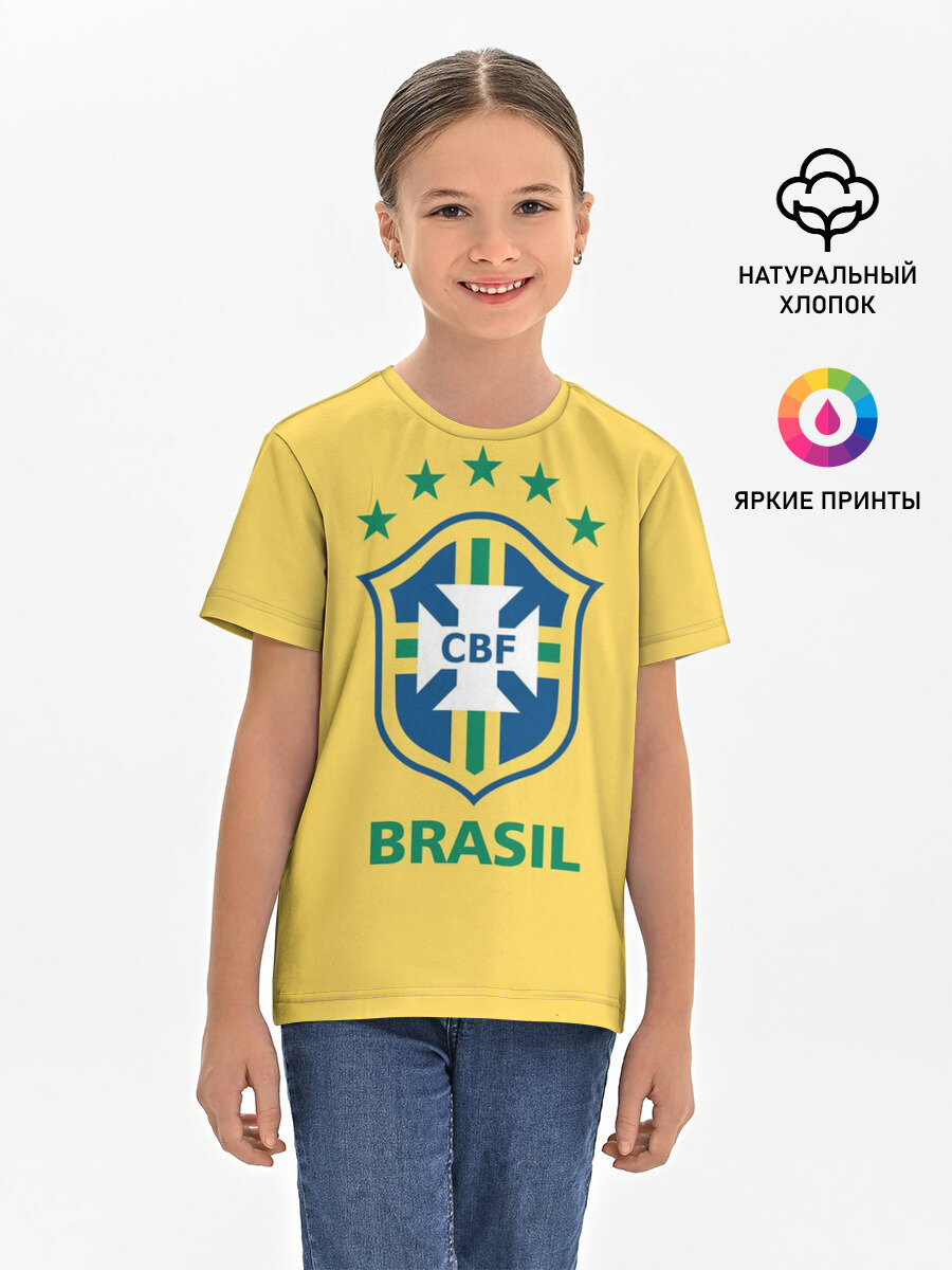 Футболка хлопковая детская Сборная Бразилии