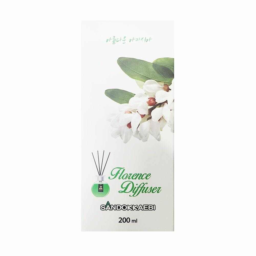 Sandokkaebi Жидкий освежитель воздуха "Aroma Diffuser" (стеклянный флакон + палочки / акация) 200 мл