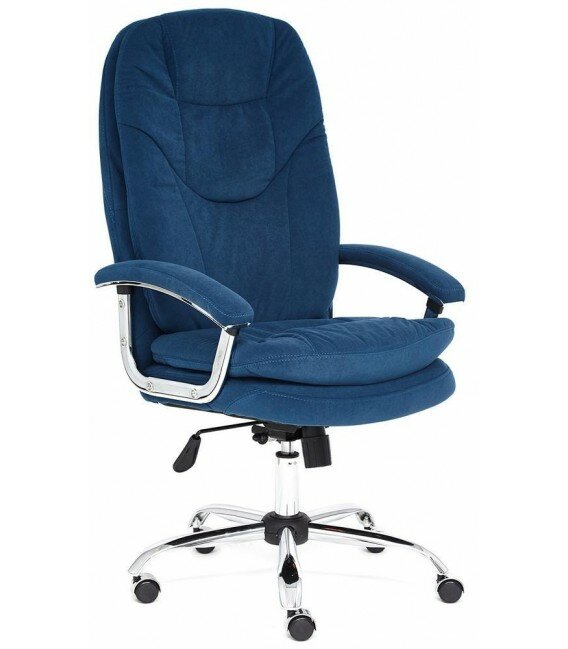 TetChair Кресло SOFTY Lux, флок, синий