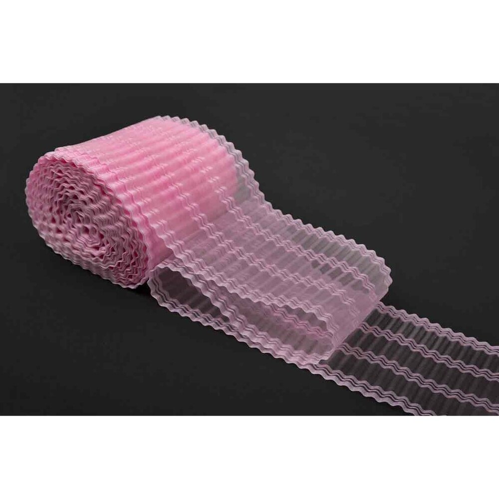 Лента капроновая КНР 85 мм, для бантов 10 м, розовый (1с92В)