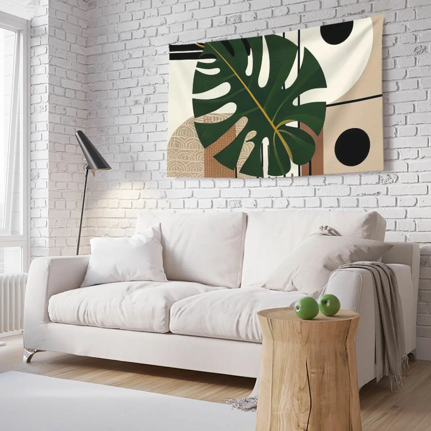 Горизонтальное фотопанно на стену JoyArty "Абстрактный лист", из ткани, 100х150 см