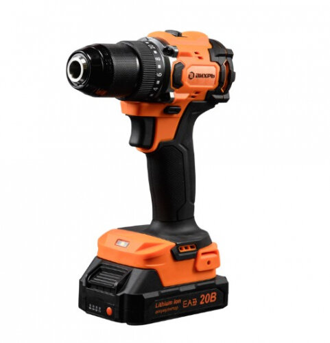 Дрель-шуруповерт аккумуляторная Вихрь ДА-20Л-2К/БП (2,0 А/ч) (бесщеточный двигатель, 70Нм), 72/14/67