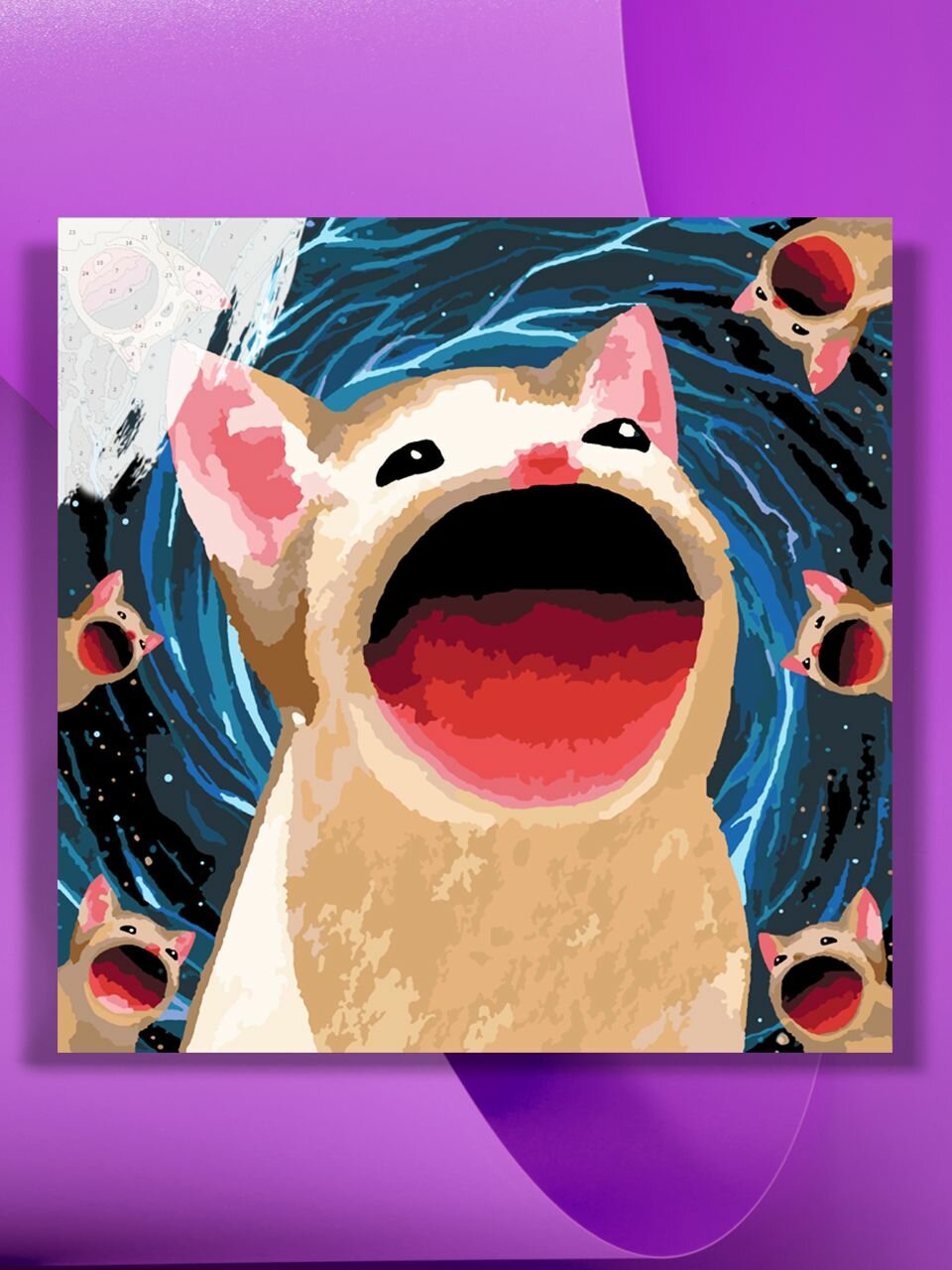 Картина по номерам на холсте Кот мем - ААА, 40 х 40 см