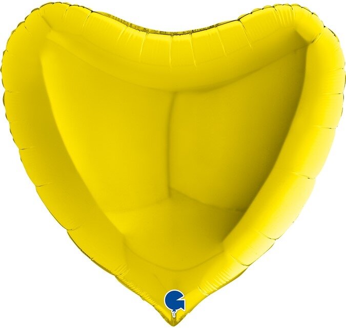 Шар (36'/91 см) Сердце, Желтый, 1 шт.