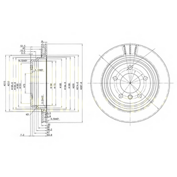 DELPHI BG3042 (230398 / 230398 / 34211163153) bg3042 диск тормозной задний\ BMW (БМВ) e39 2.3-4.0 m51 / m52 (Комплект 2 штуки)