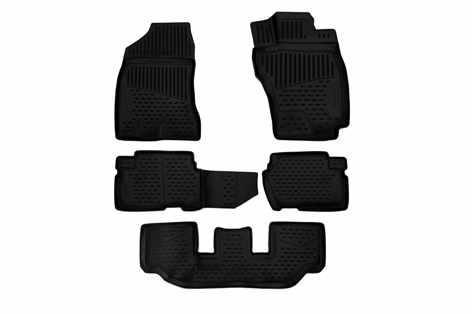 Коврики Standard, 3D в салон TOYOTA Wish 4WD (25), 2009-2012, 2012- , Мв, правый руль, 5 шт. (полиуретан, чёрные) Element. ELEMENT3D48142210