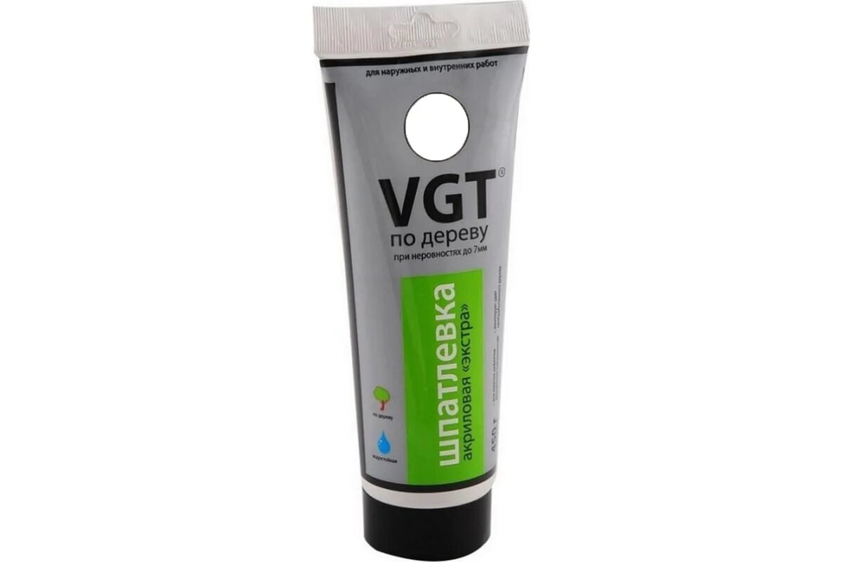 VGT Шпаклевка по дереву Экстра белая 0.40 кг туба 11607818 готовая к нанесению