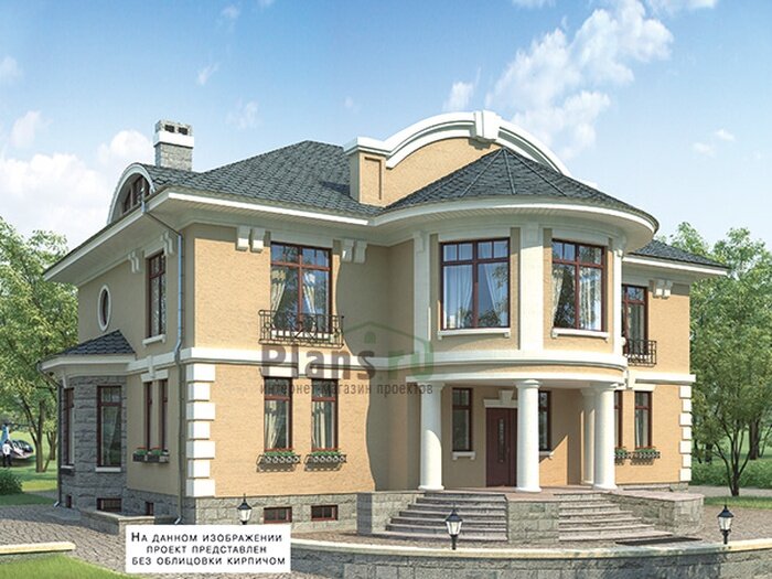 Проект дома Plans-42-79 (500 кв. м, поризованный камень)