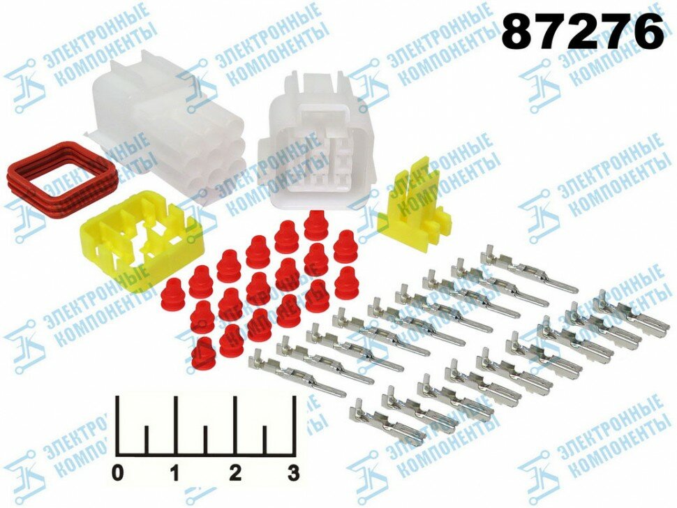 Разъем 9pin в комплекте 2.3мм влагозащищенный на кабель DJ7091Y-2.3-21/11
