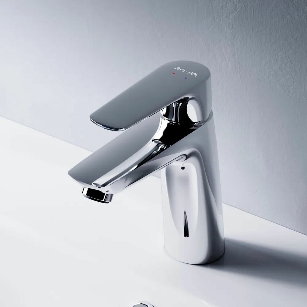 Cмеситель для раковины в ванную AM.PM хром, Soft Motion F9U02100