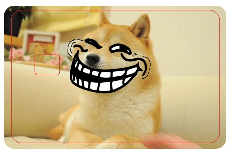 Наклейка на банковскую карту, стикер на карту, собака мем