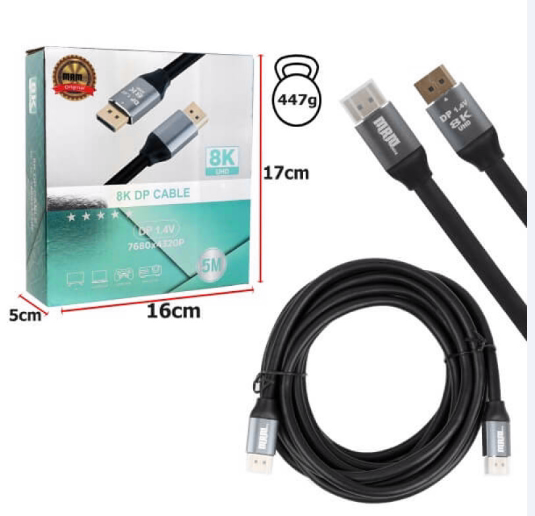 Высококачественный кабель DisplayPort PRO-HD, 5 метров, 7680x4320 пикселей, 8K