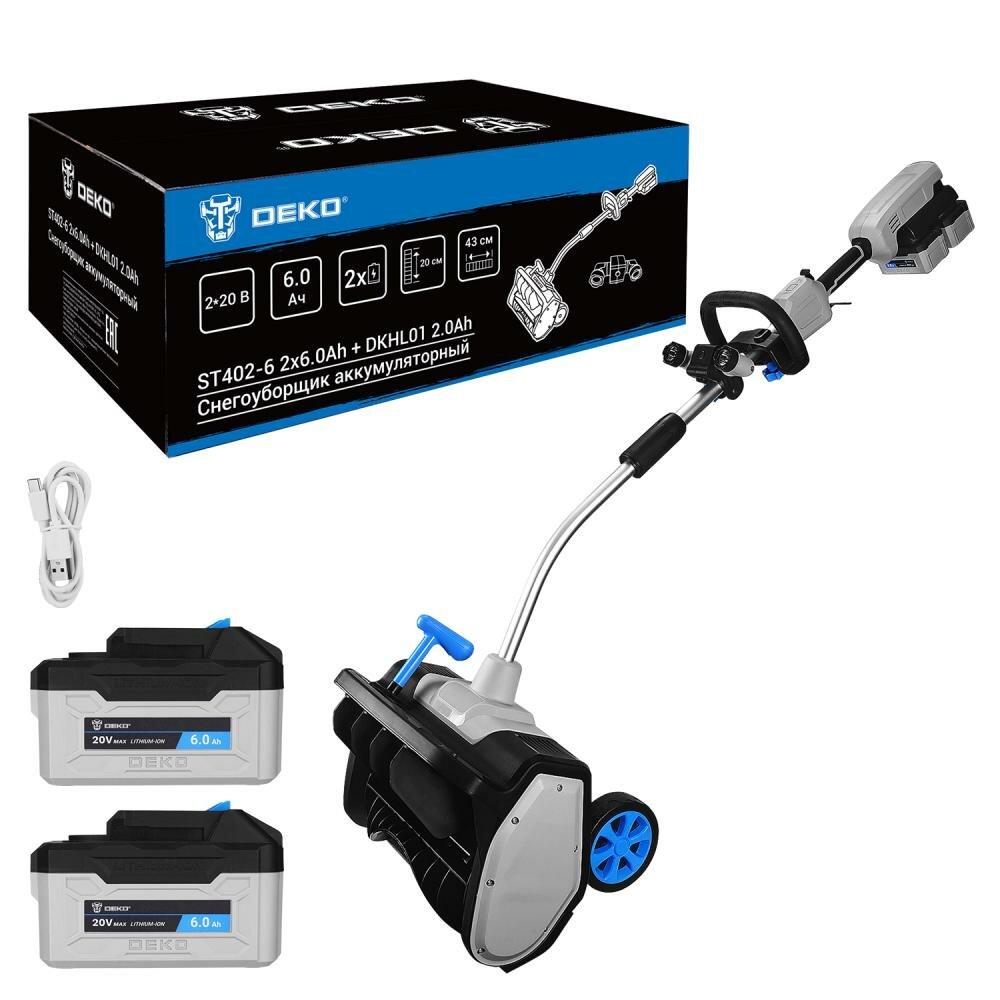 Снегоуборщик аккумуляторный DEKO ST402-6, 083-4444