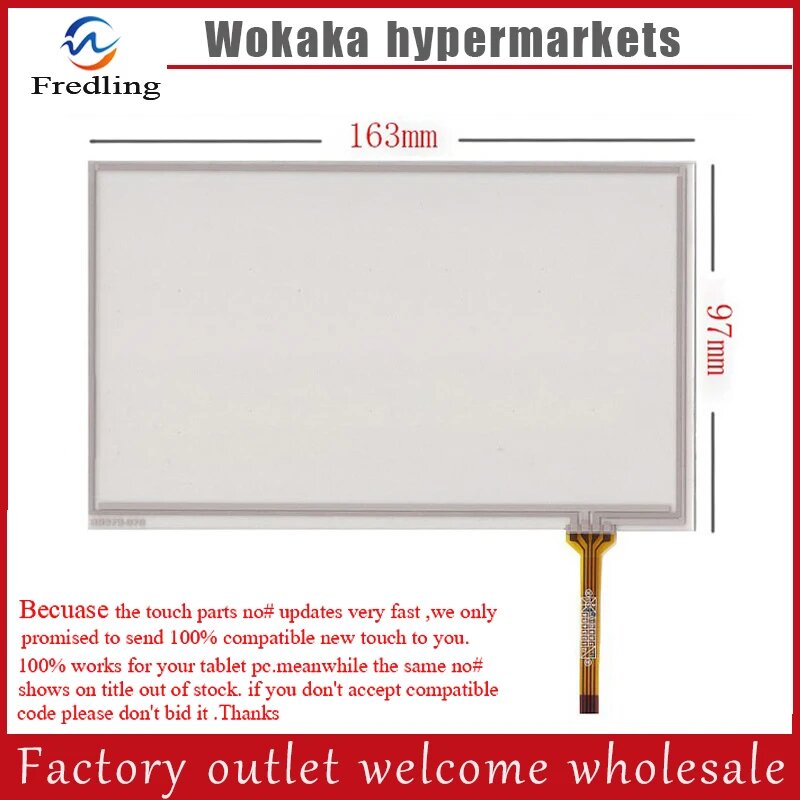Новая 7-дюймовая сенсорная панель дигитайзера для Texet TB-710HD TB-740HD 163*97 мм