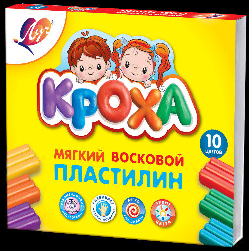ЛУЧ Пластилин мягкий Кроха 10 цветов, арт. 12С875-08