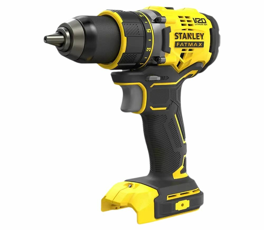 Аккумуляторная бесщеточная дрель-шуруповерт STANLEY FATMAX V20, 18 В, 80 Нм, 2100 об/мин, без АКБ и ЗУ, SFMCD720B