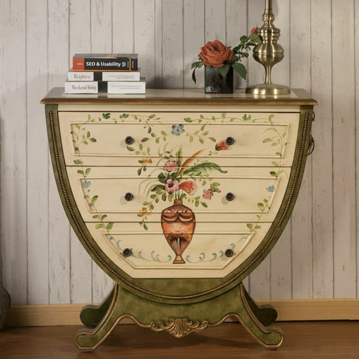 Комод в американском старинном стиле Melis (Молочный)