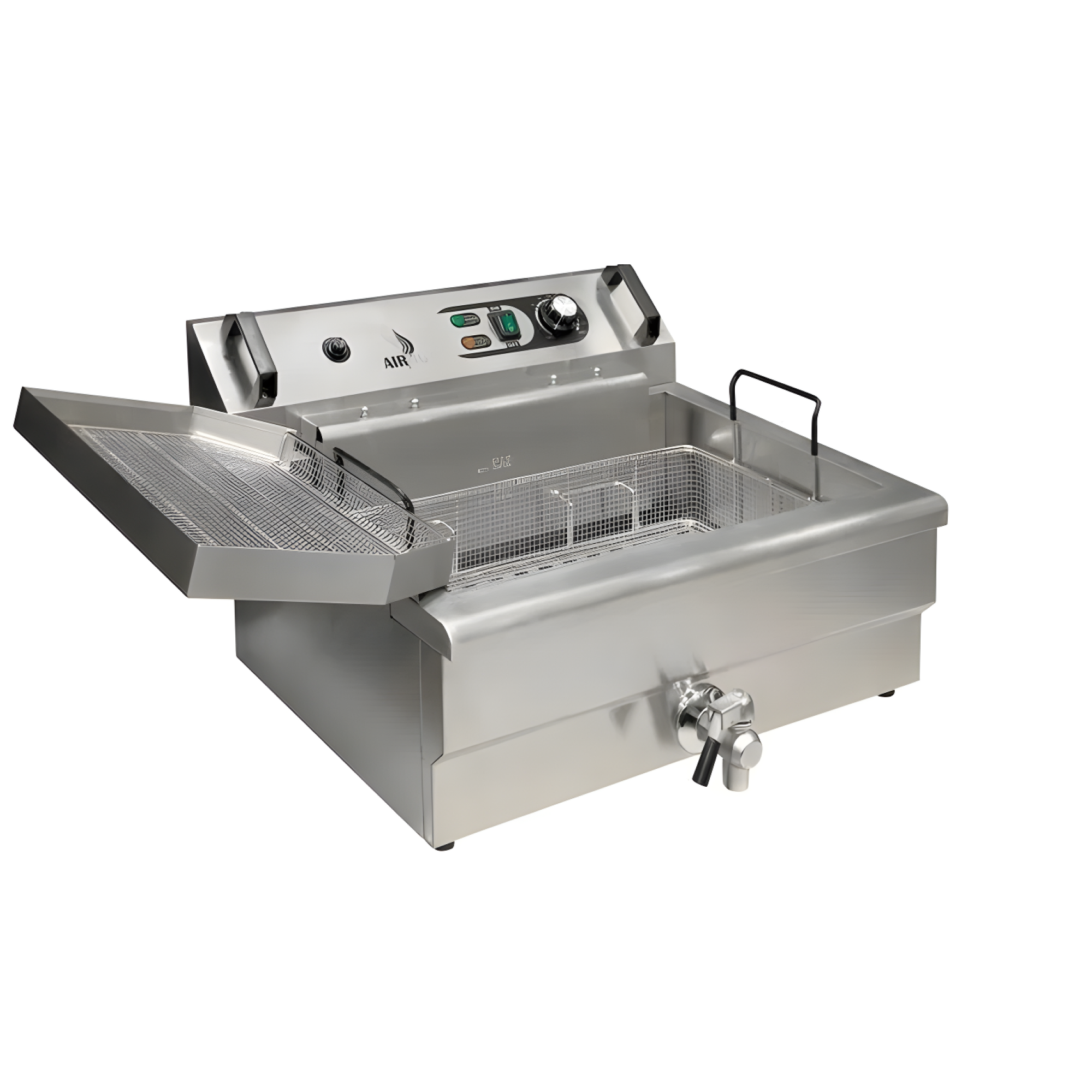 Чебуречница фритюрница AIRHOT EC-6 с краном, объем 20л, электрическая, 3кВт для кафе, ресторана