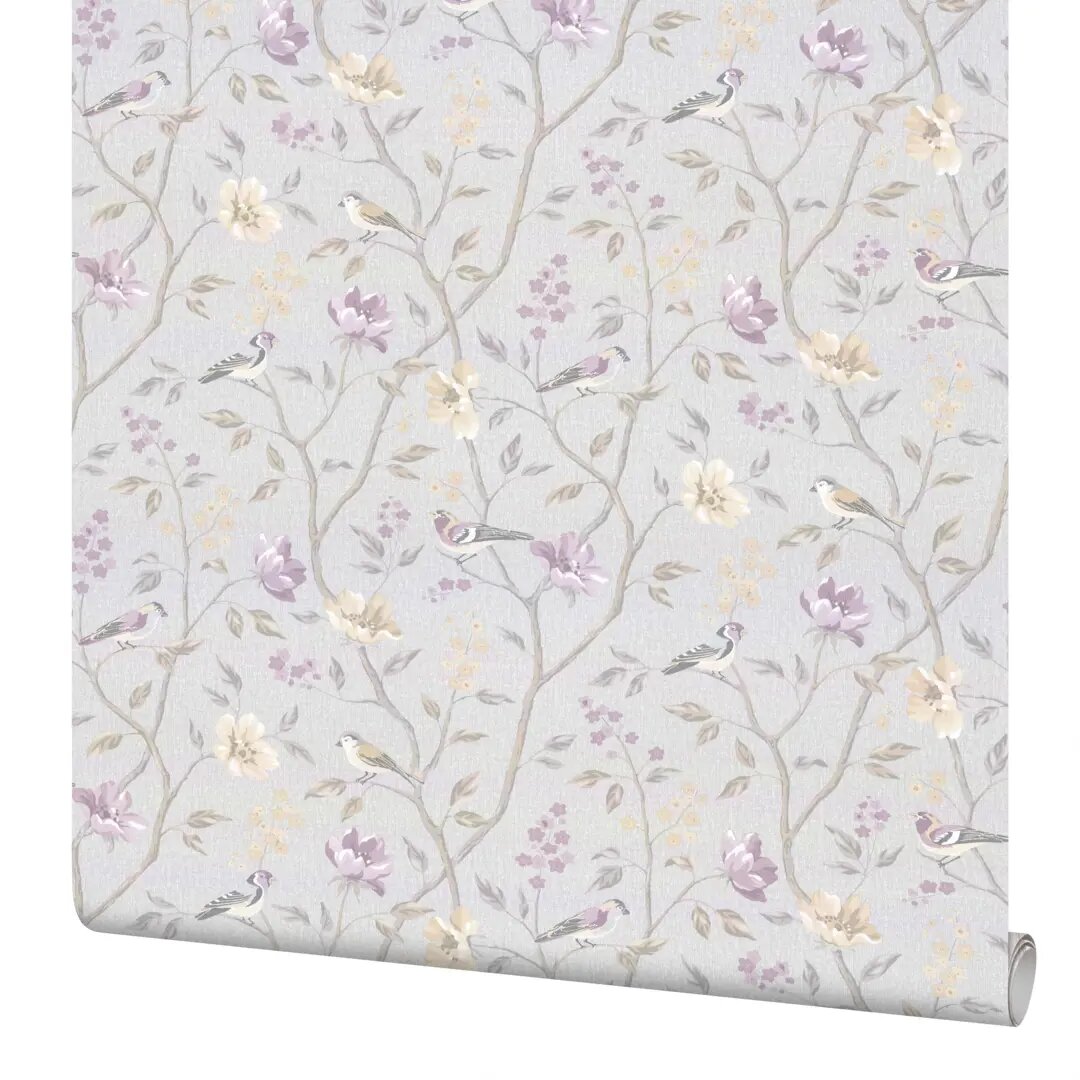 Обои флизелиновые Артекс Эмили серые 1.0 м 10408-06