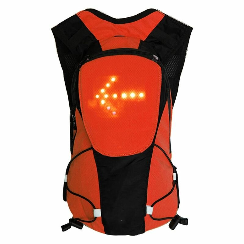 Светоотражающий сигнальный светильник, рюкзак с дистанционным управлением, поворотная уличная защитная сумка, снаряжение для езды на велосипеде, бега, ходьбы, бега трусцой