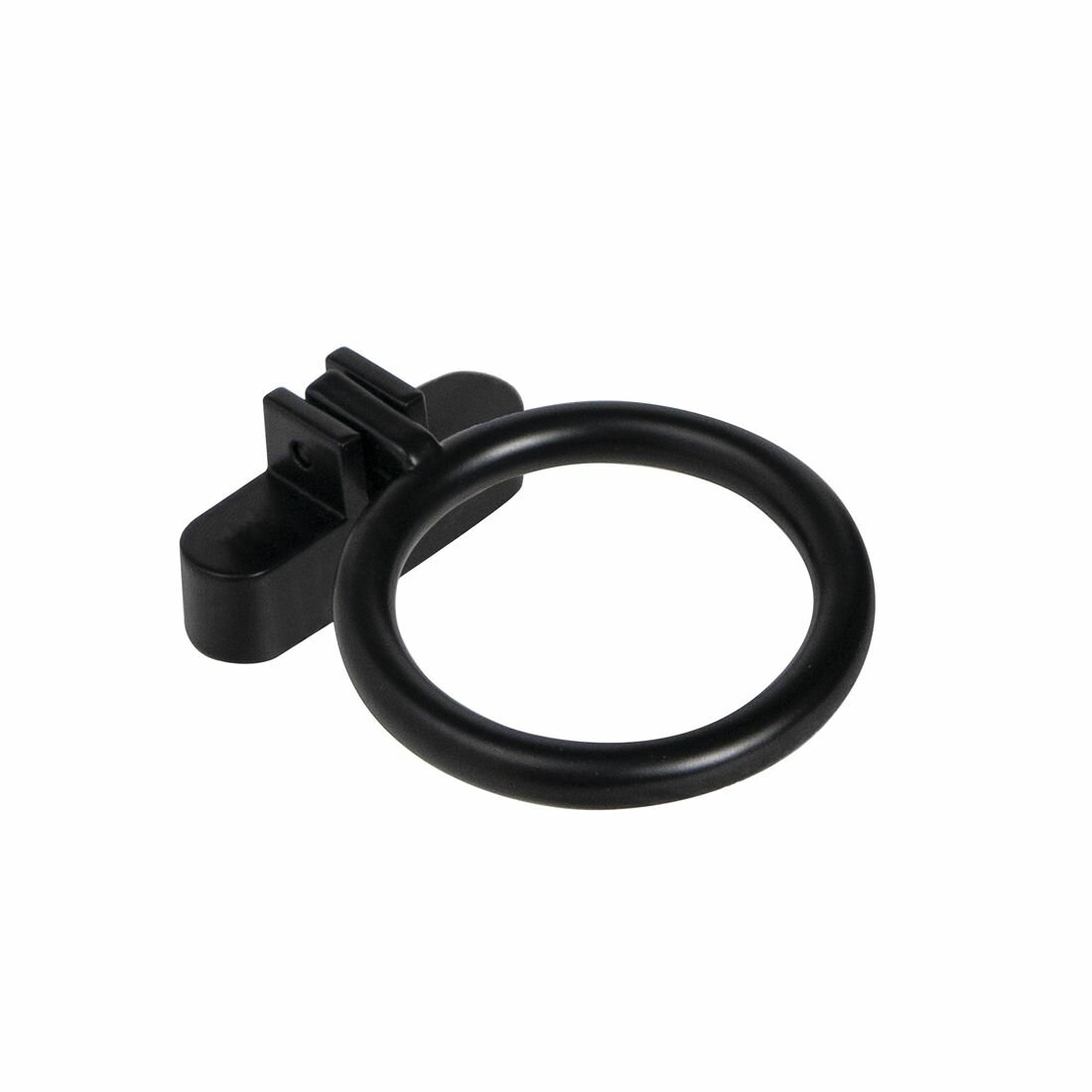 Ручка мебельная кнопка металлическая RING черный матовый