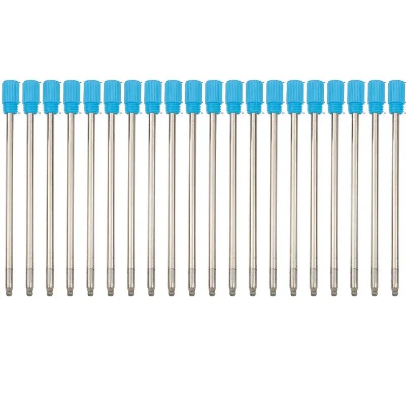 Металлические стержни для ручек 70 мм, синие/черные 20 PCS Blue Refills